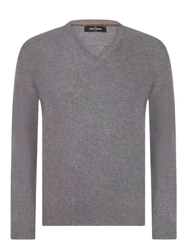 GRAN SASSO V-neck Cashmere Sweater - Grey