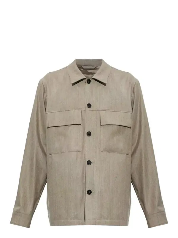 Paul Smith Light Beige Wool-cashmere Flannel Overshirt - Neutrals