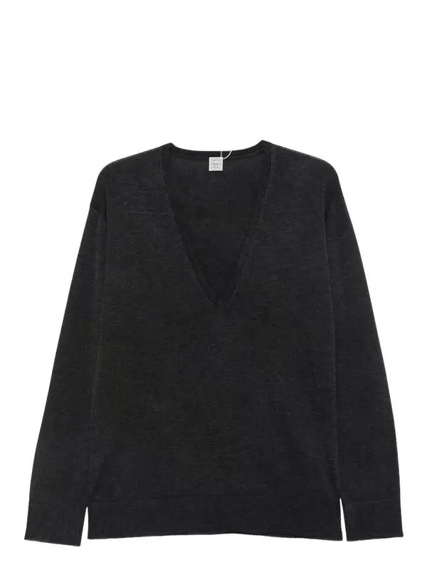 TOTEME V-neck Sweater - Grey