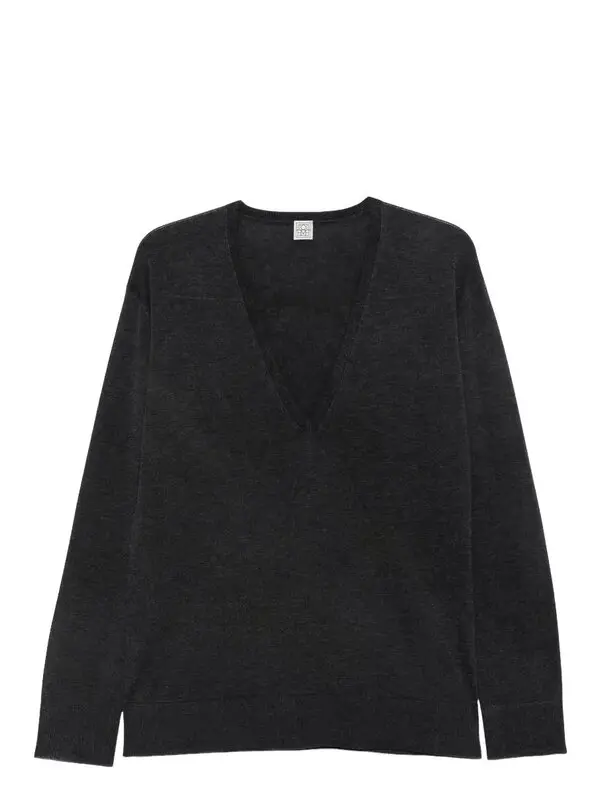 TOTEME V-neck Sweater - Grey