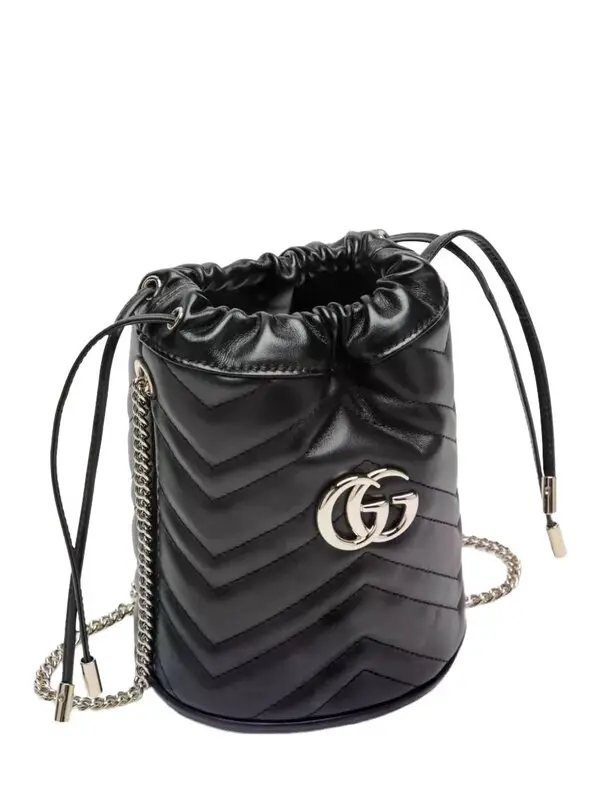 Gucci Gg Marmont Small Bucket Bag - Black