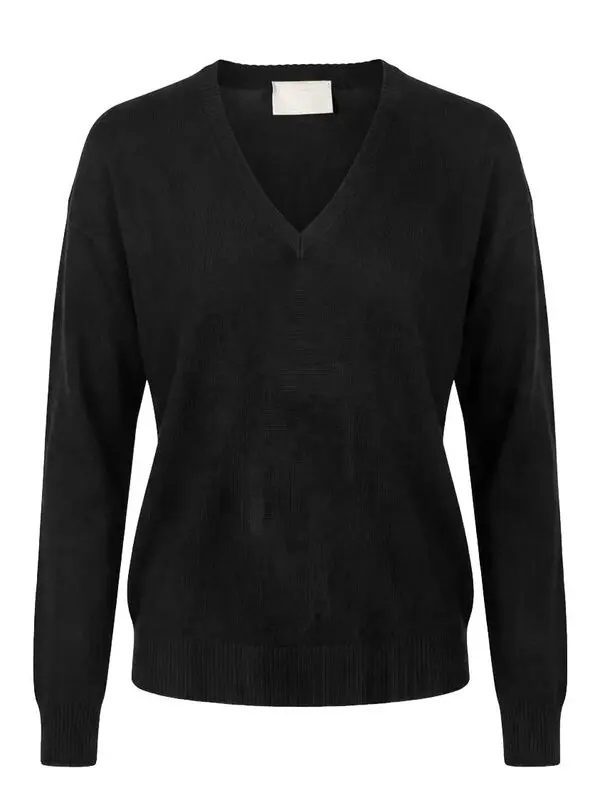 DRUMOHR V-neck Merino Wool Sweater - Black