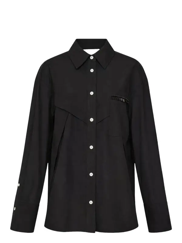 3.1 Phillip Lim Sequin-embellished Poplin Shirt - Black
