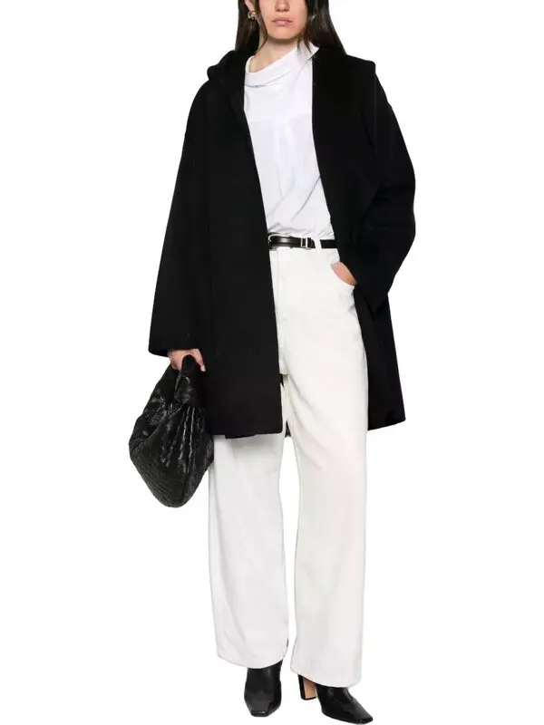TOTEME Hooded Open-front Coat - Black