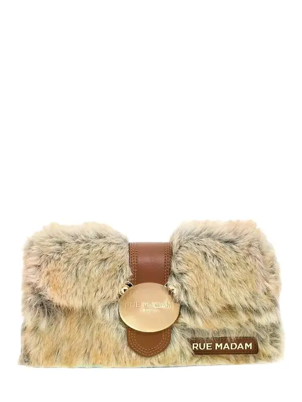 RUE MADAM PARIS Faux-fur Chain-link Shoulder Bag - Neutrals