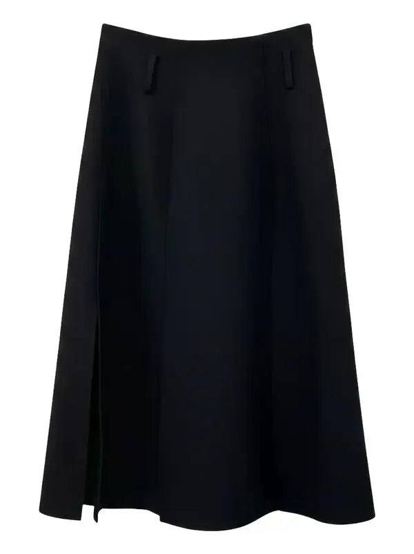 RUNDHOLZ BLACK LABEL Panelled Side-slit Midi Skirt - Black
