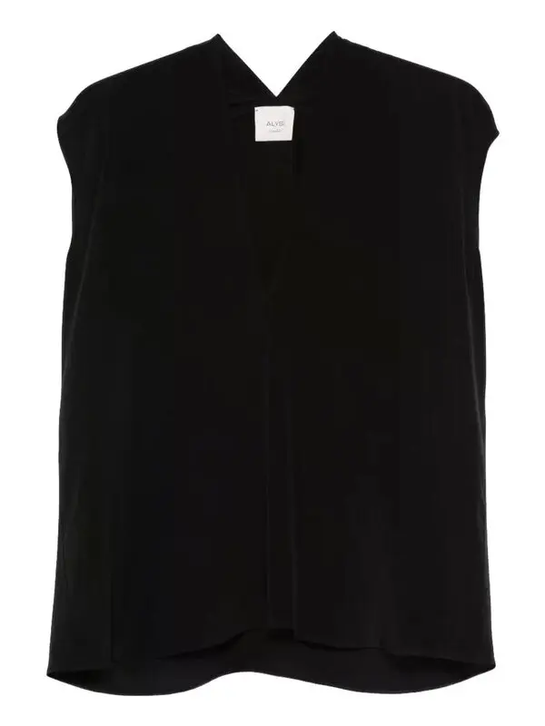 ALYSI V-neck Top - Black