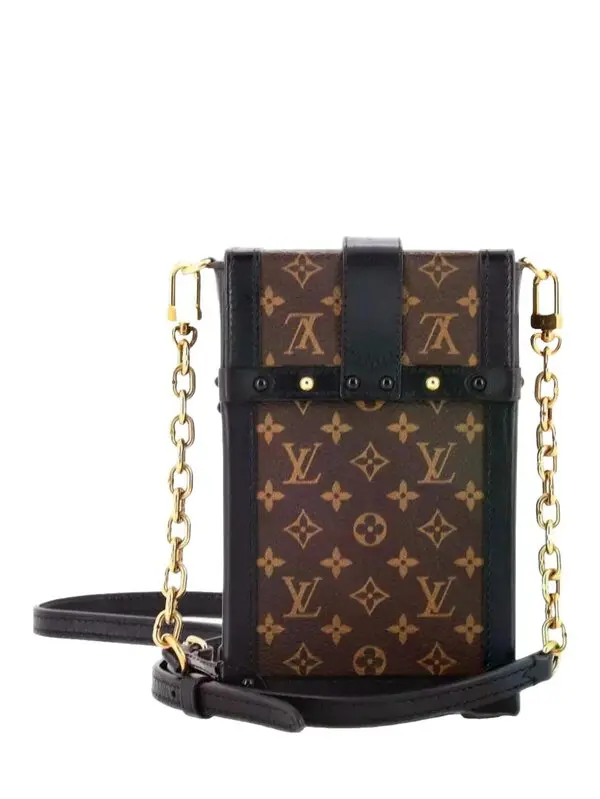 LOUIS VUITTON Vertical Trunk Pochette Monogram Canvas Crossbody Bag - Brown