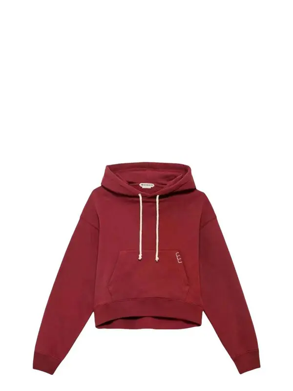 JW Anderson Embroidered Drawstring Hoodie - Red