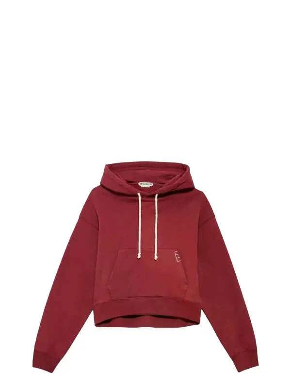 JW Anderson Embroidered Drawstring Hoodie - Red