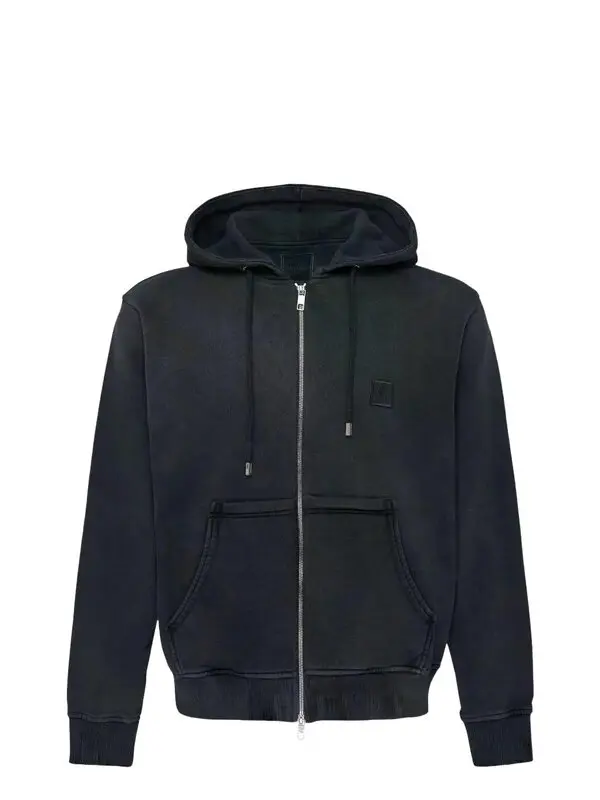 WOOYOUNGMI Logo-print Washed Hoodie - Grey