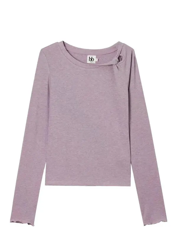 B+AB Knot-detail Long-sleeve T-shirt - Purple
