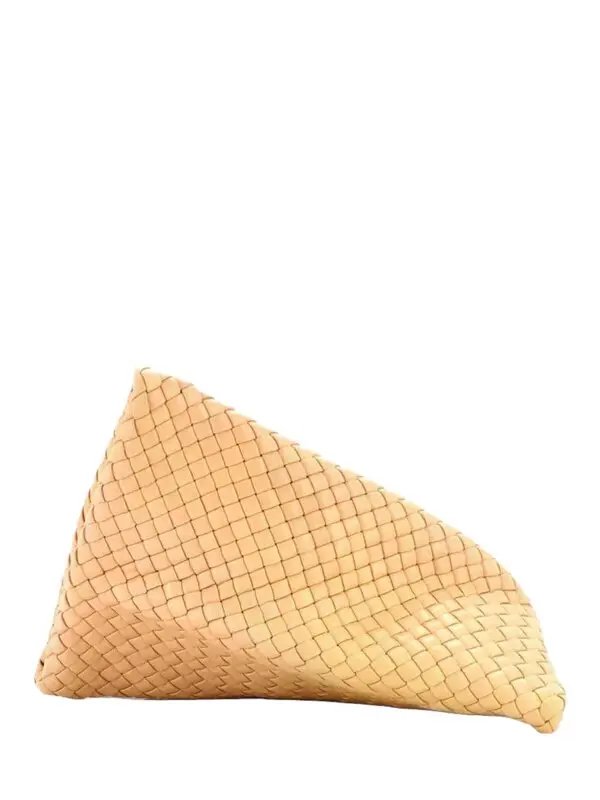 Bottega Veneta Crisscross Intrecciato Nappa Clutch Bag - Neutrals