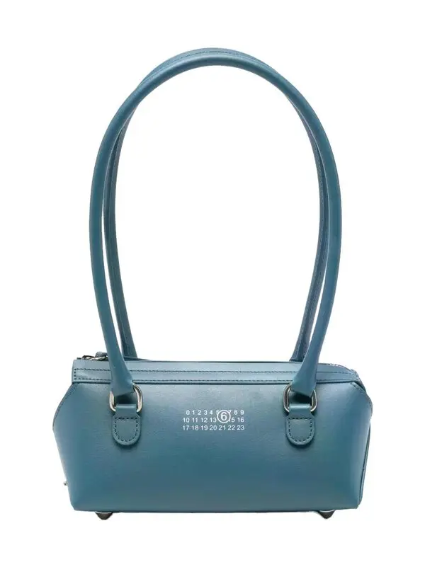 MAISON MARGIELA Mini Bauletto Logo-print Leather Shoulder Bag - Blue