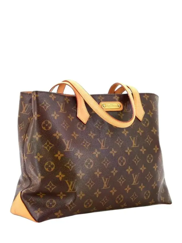 LOUIS VUITTON Wilshire Handbag Monogram Canvas Mm Tote Bag - Brown
