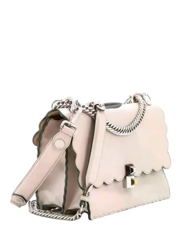 Fendi Kan I Bag Leather Medium Shoulder Bag - Neutrals