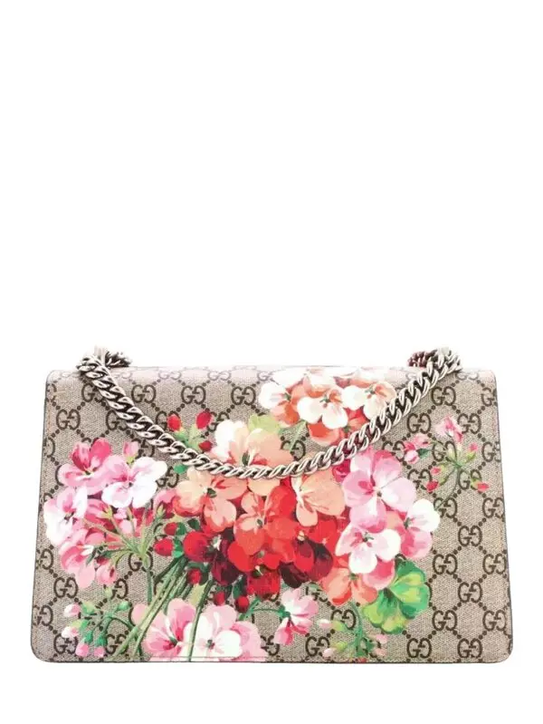 Gucci Dionysus Bag Blooms Print Gg Coated Canvas Small Shoulder Bag - Brown
