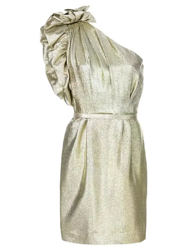 Stella McCartney One-shoulder Lurex Dress - Metallic