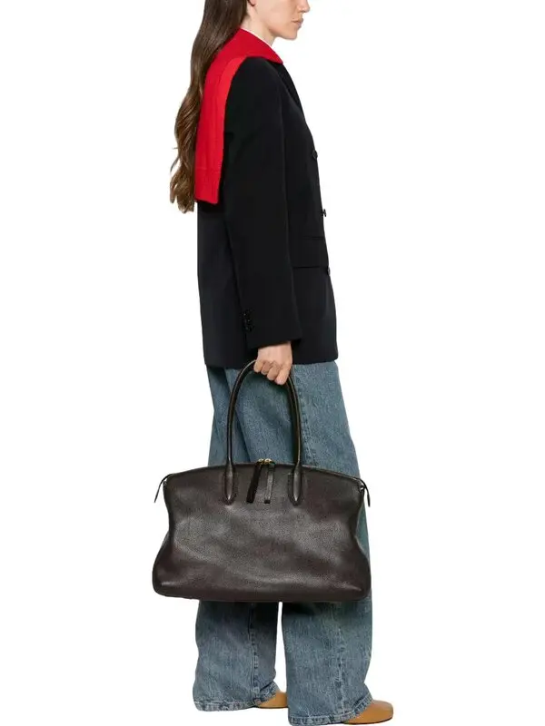 Borsalino Pebbled Shoulder Bag - Brown