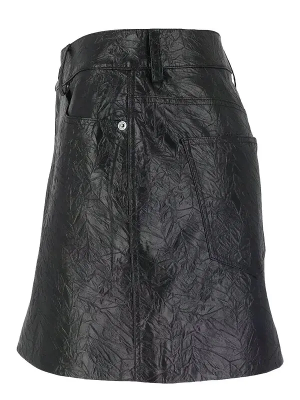 Michael Kors Crinkled Mini Skirt - Black