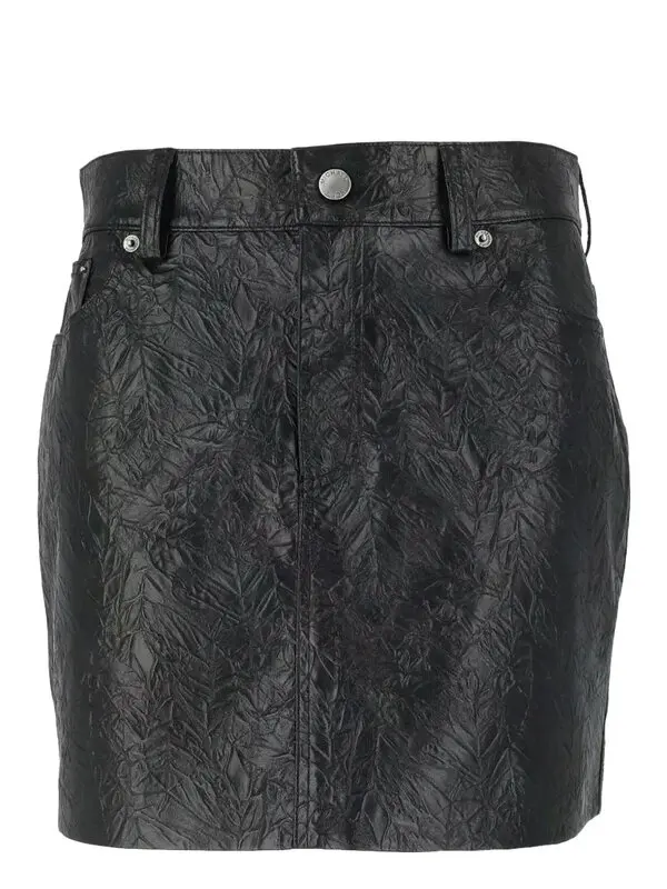 Michael Kors Crinkled Mini Skirt - Black