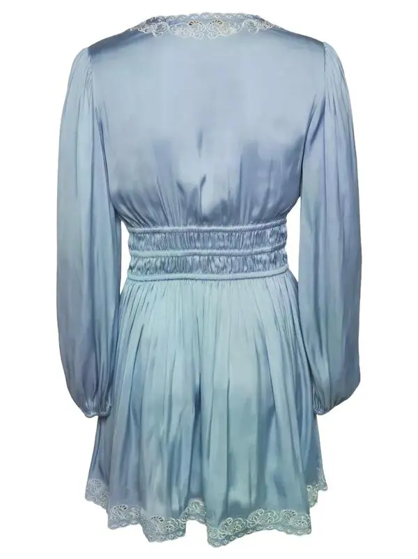 Maje Rianny Floral-lace Mini Dress - Blue