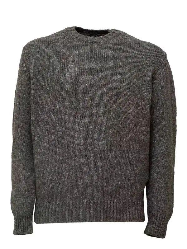 Fedeli Chunky-knit Crew-neck Sweater - Grey