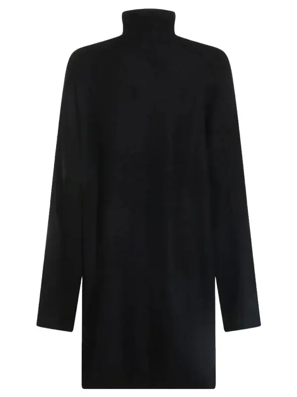 THOM KROM High-neck Long-sleeve Mini Dress - Black