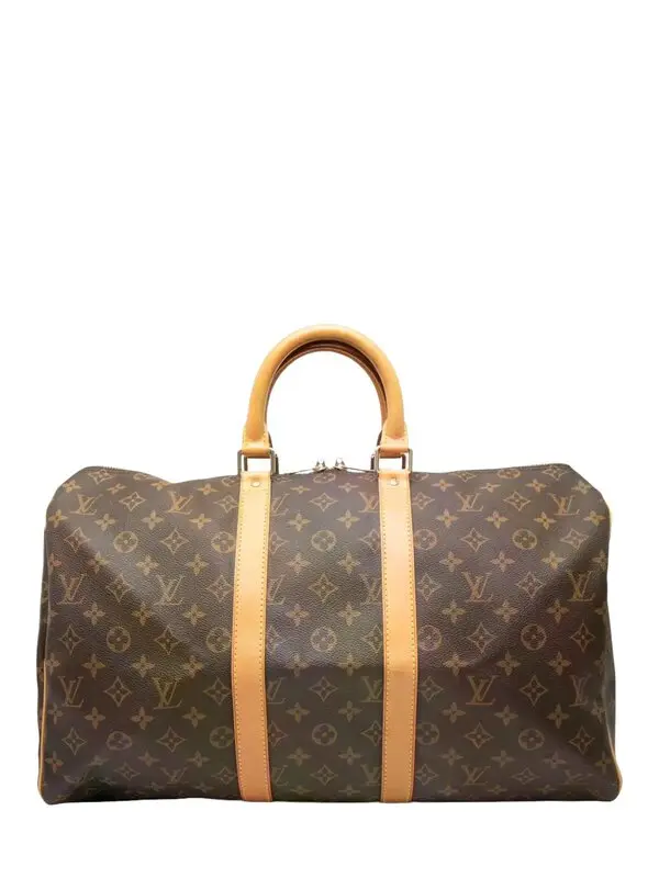 LOUIS VUITTON 1997 Monogram Keepall 45 Travel Bag - Brown