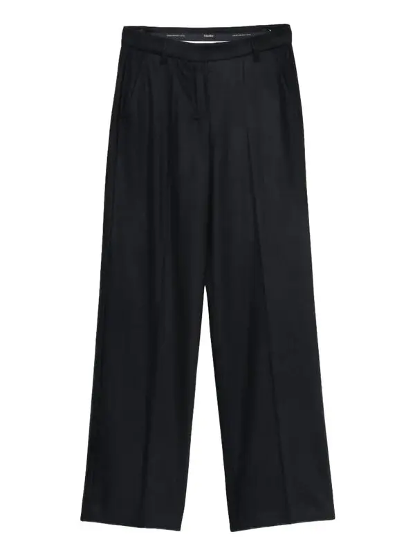 Max Mara Pressed-crease Trousers - Blue