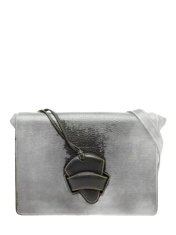 Loewe 1980-2010 Medium Leather Barcelona Crossbody Bag - Blue