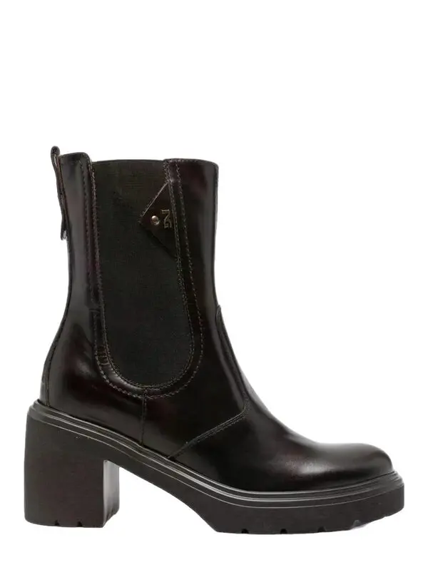 NEROGIARDINI Elasticated Side-panel Ankle Boots - Brown