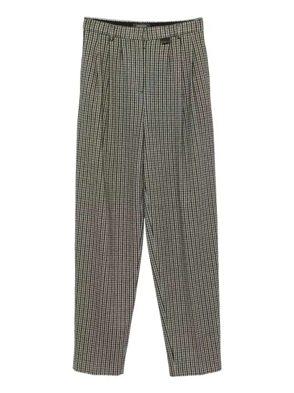 Fabiana Filippi Check Pleated Trousers - Grey