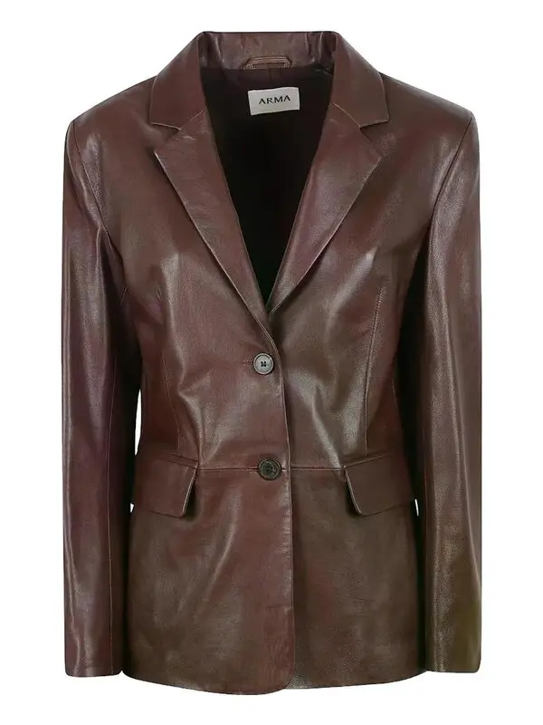 ARMA Sema Lambskin Leather Jacket - Brown