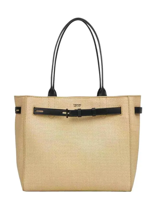TOM FORD Audrey Buckled Tote Bag - Neutrals