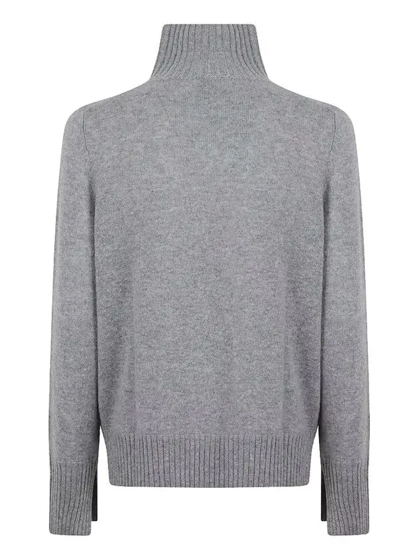 ALLUDE High-neck Cashmere Sweater - Grey