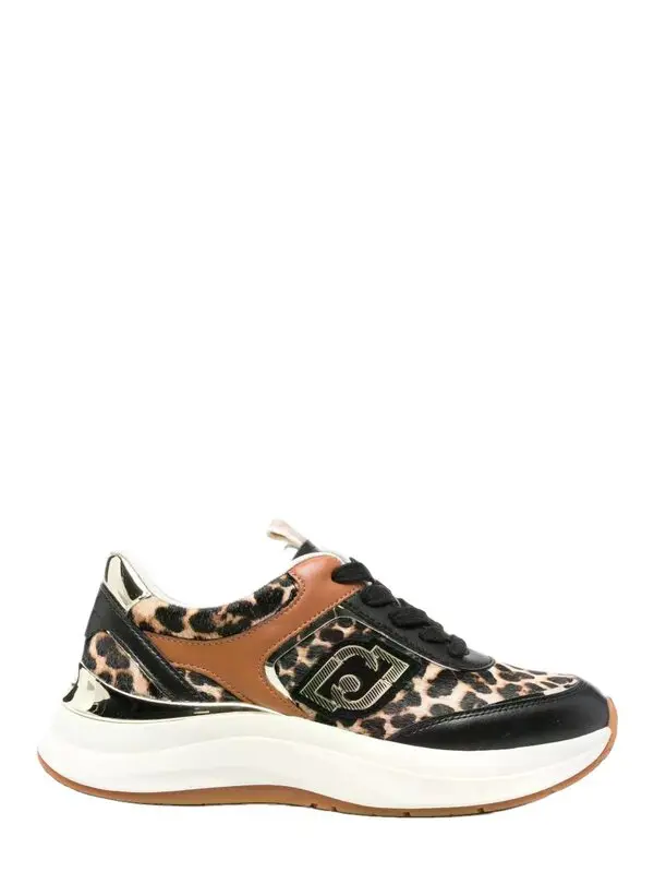 Liu Jo Leopard-print Panelled Sneakers - Brown