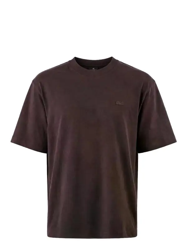 Lacoste Logo-patch Loose-fit T-shirt - Brown