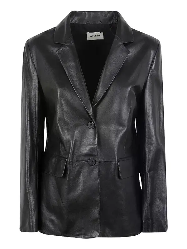 ARMA Lambskin Leather Jacket - Black