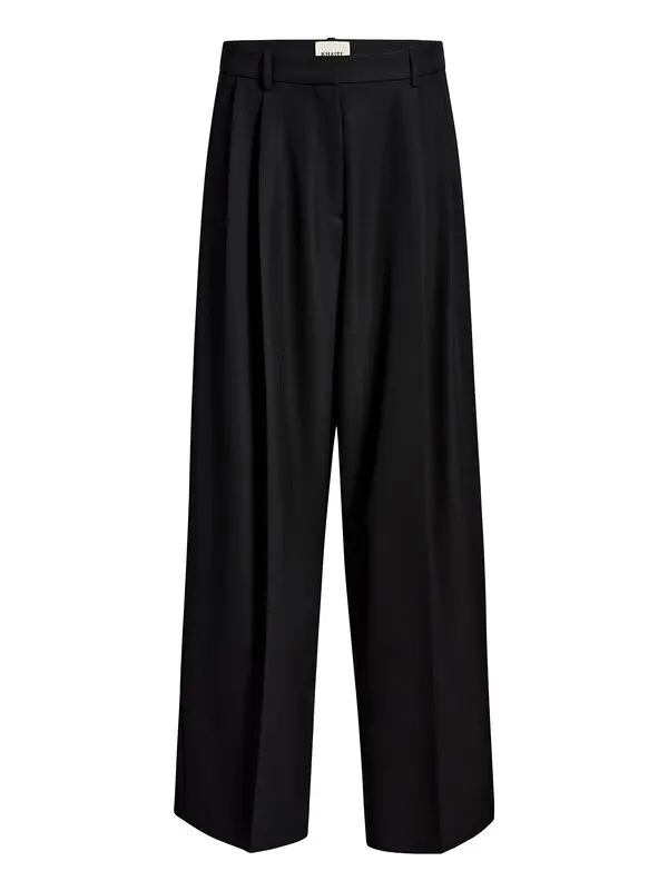 Khaite August Pant In Wool - Black