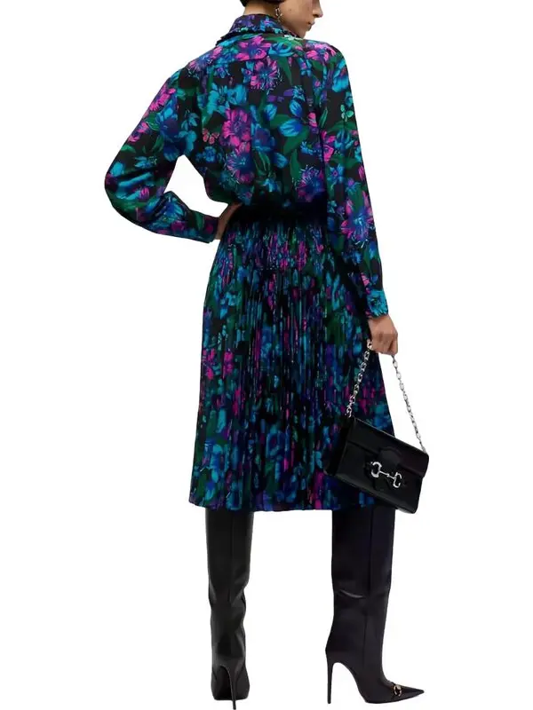 Gucci Floral-print Ruffled Shirt - Black