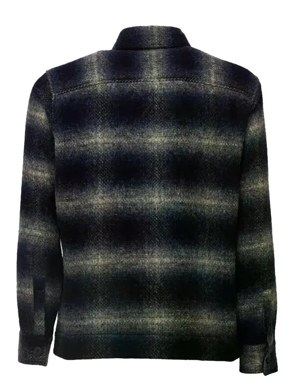 XACUS Moon Astrakan-effect Wool Shirt - Blue
