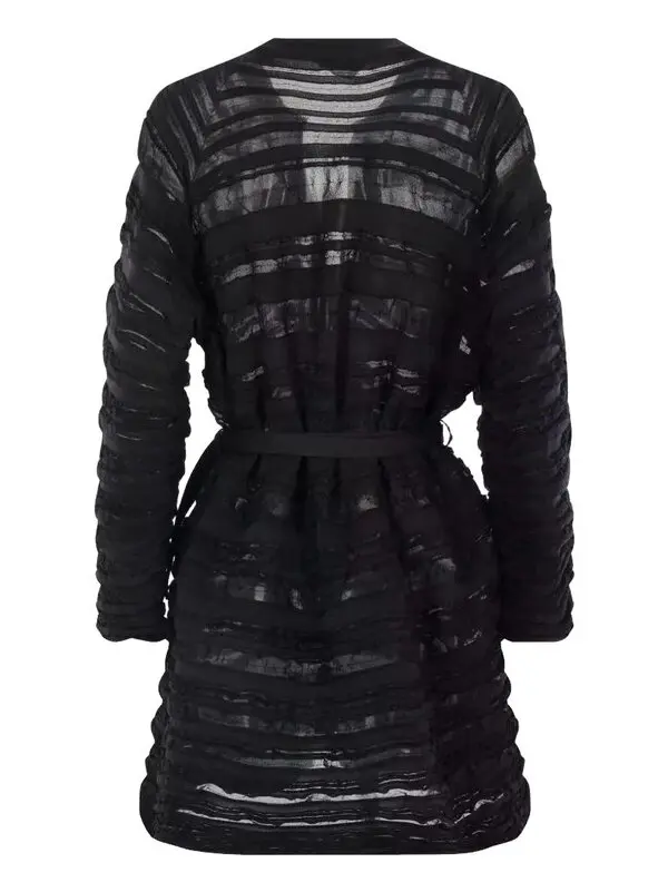 CFCL Lurex-knit Belted Cardigan - Black