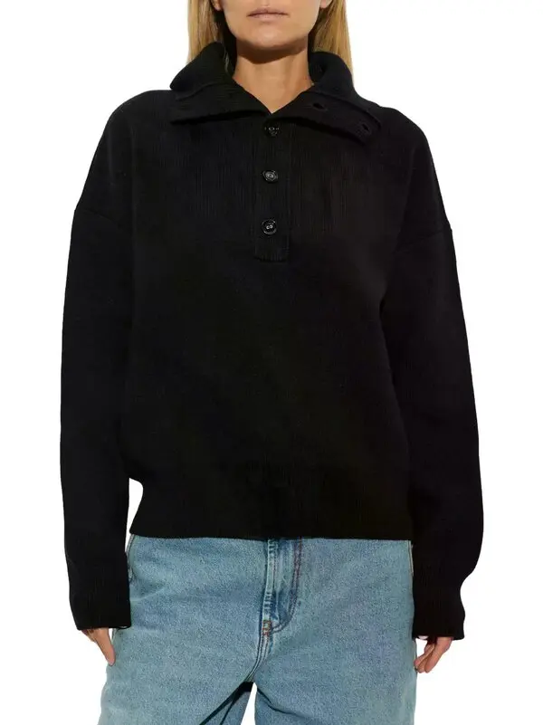 AMI Paris Long-sleeves Sweater - Black