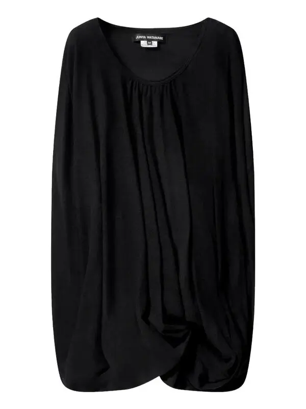 Junya Watanabe Draped Asymmetric-cut Blouse - Black