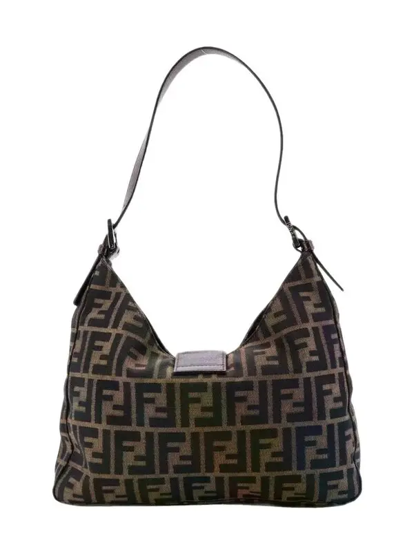Fendi Vintage Pocket Zucca Canvas Medium Shoulder Bag - Brown