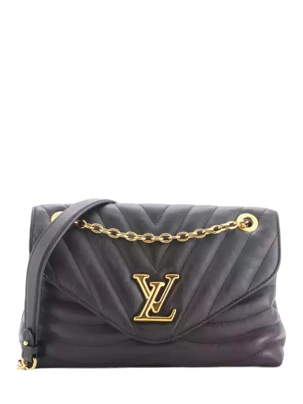 LOUIS VUITTON New Wave Chain Bag Nm Quilted Leather Mm Crossbody Bag - Black