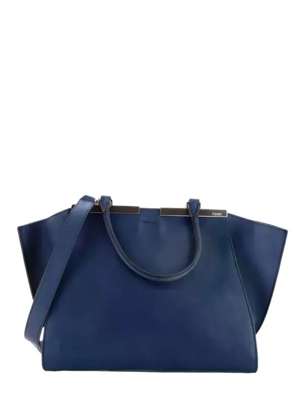 Fendi Petite 3jours Bag Leather Satchel - Blue
