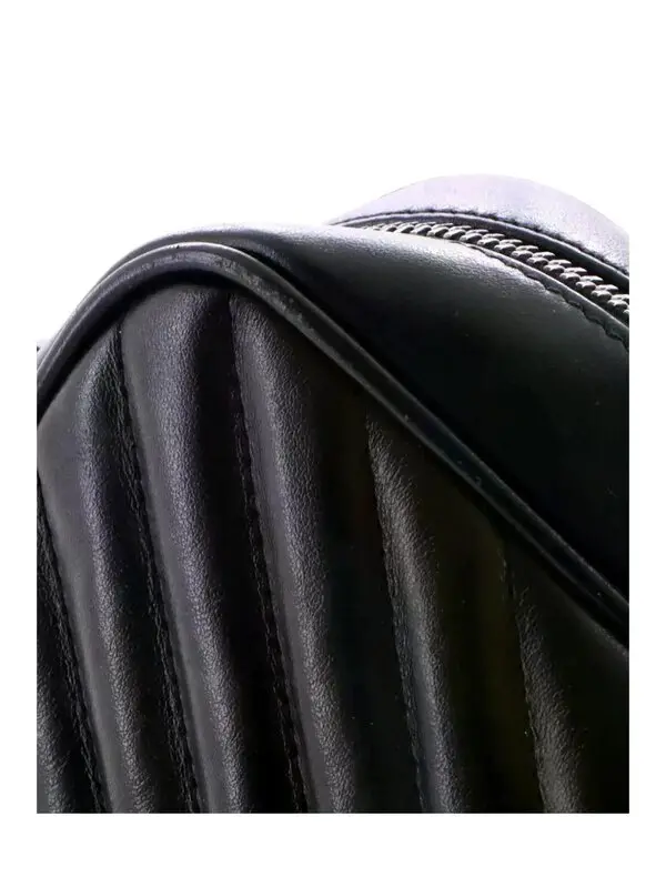 Saint Laurent Lou Camera Bag Matelasse Chevron Leather Small Crossbody Bag - Black