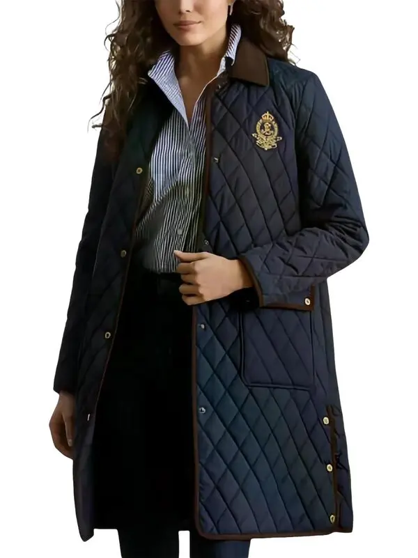 Ralph Lauren Quilted Crest-patch Jacket - Blue
